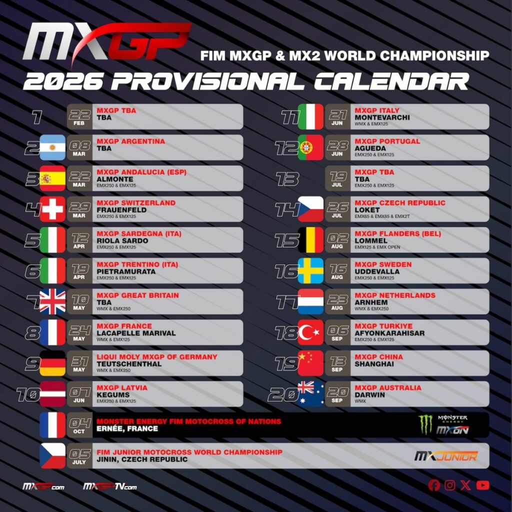WMX 2026 Provisional Calendar - WMX INSIDE